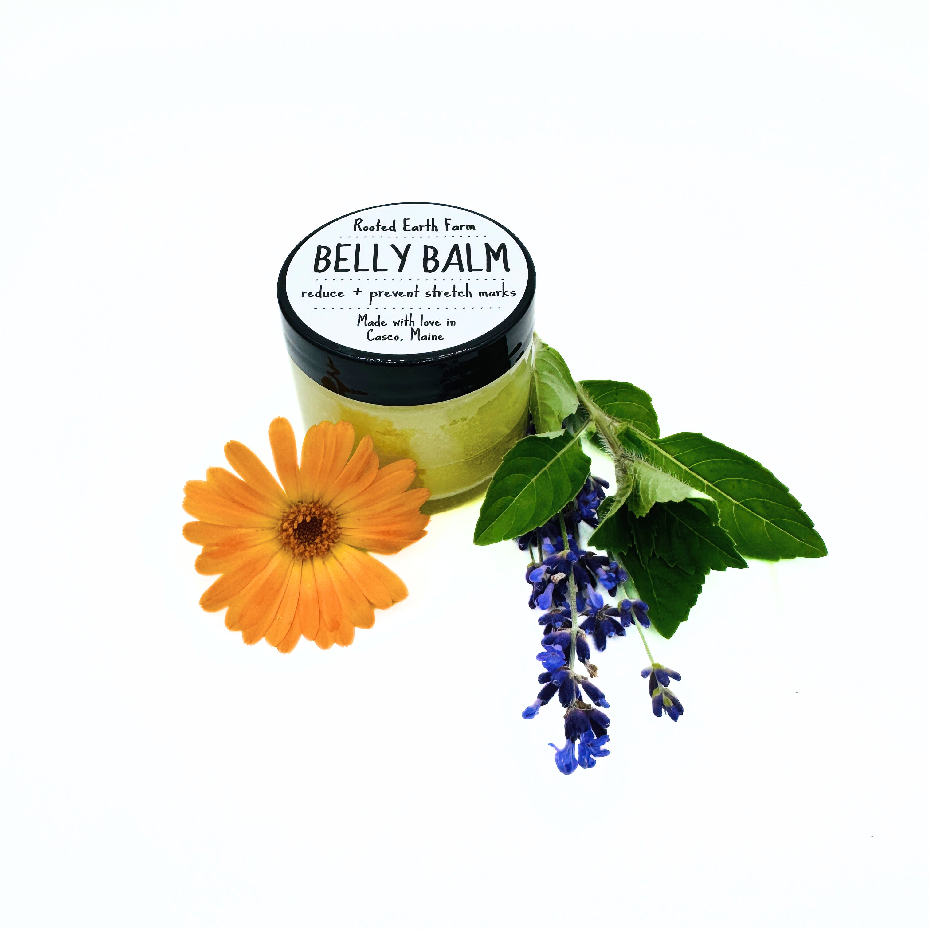 Belly Balm - Natural Cocoa Butter Balm for Stretch Marks – Rooted Earth ...