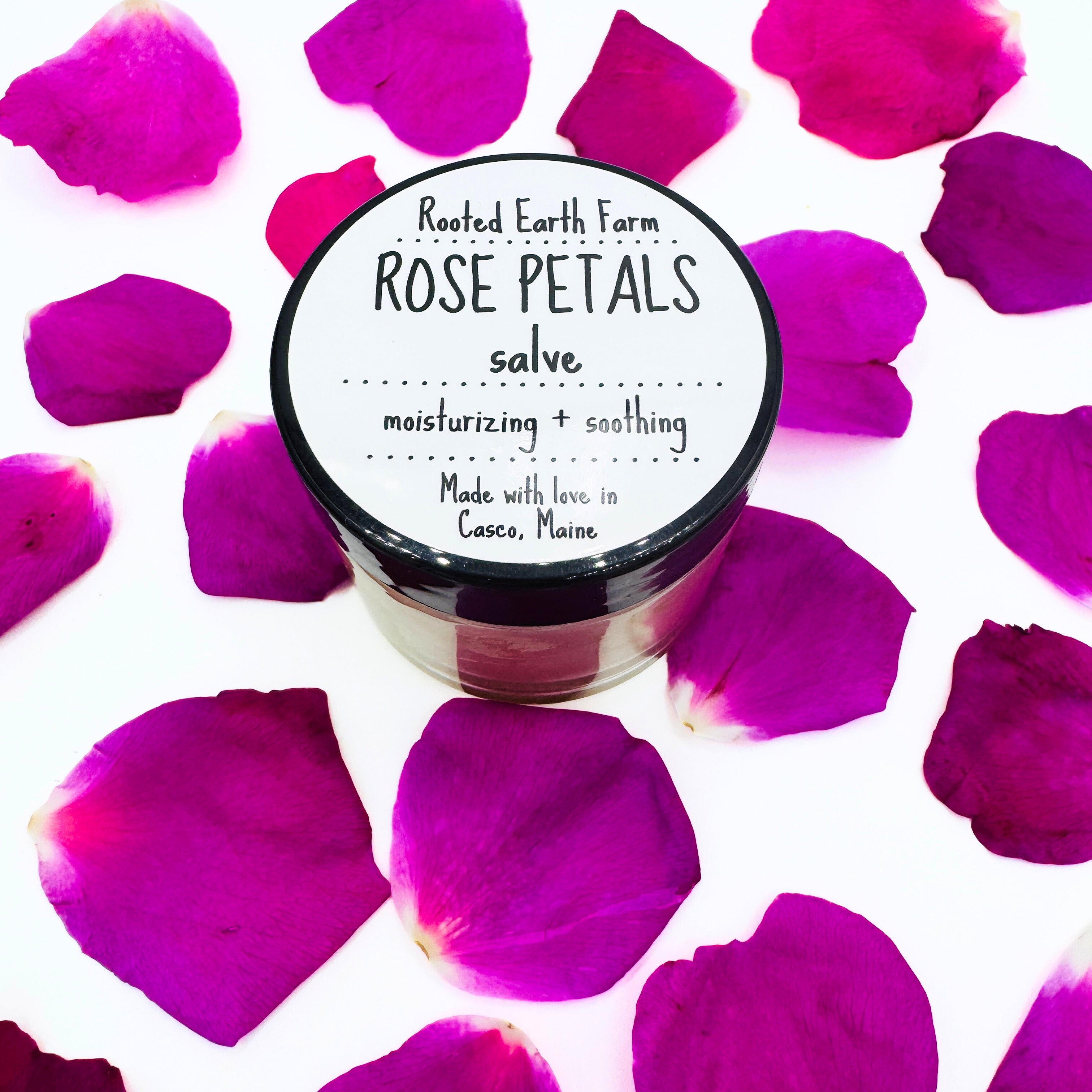 Rose Petals Salve - Infused with Farm-Grown Rose Petals – Rooted Earth ...