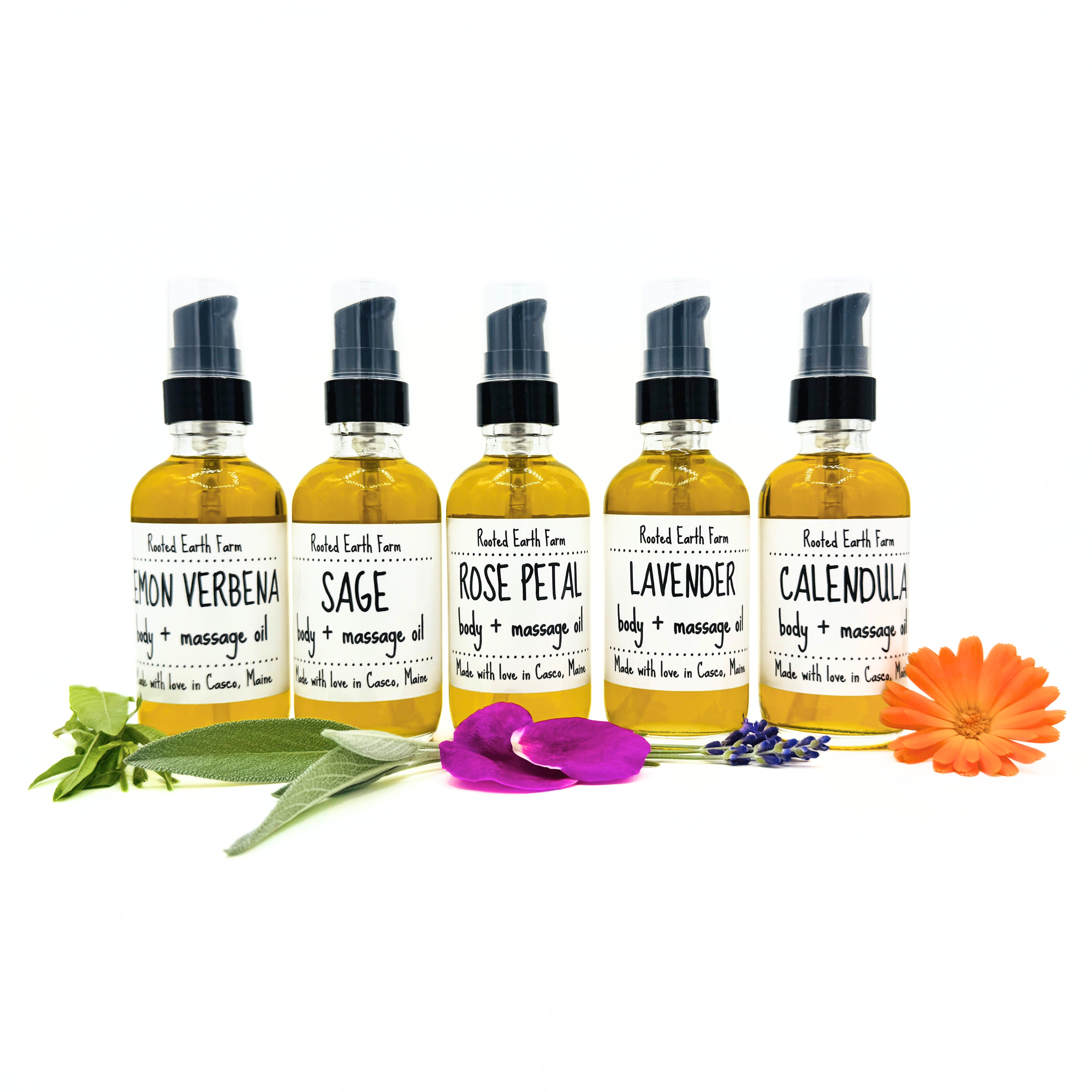 Herbal Body and Massage Oils Collection - Natural Skin Care – Rooted ...
