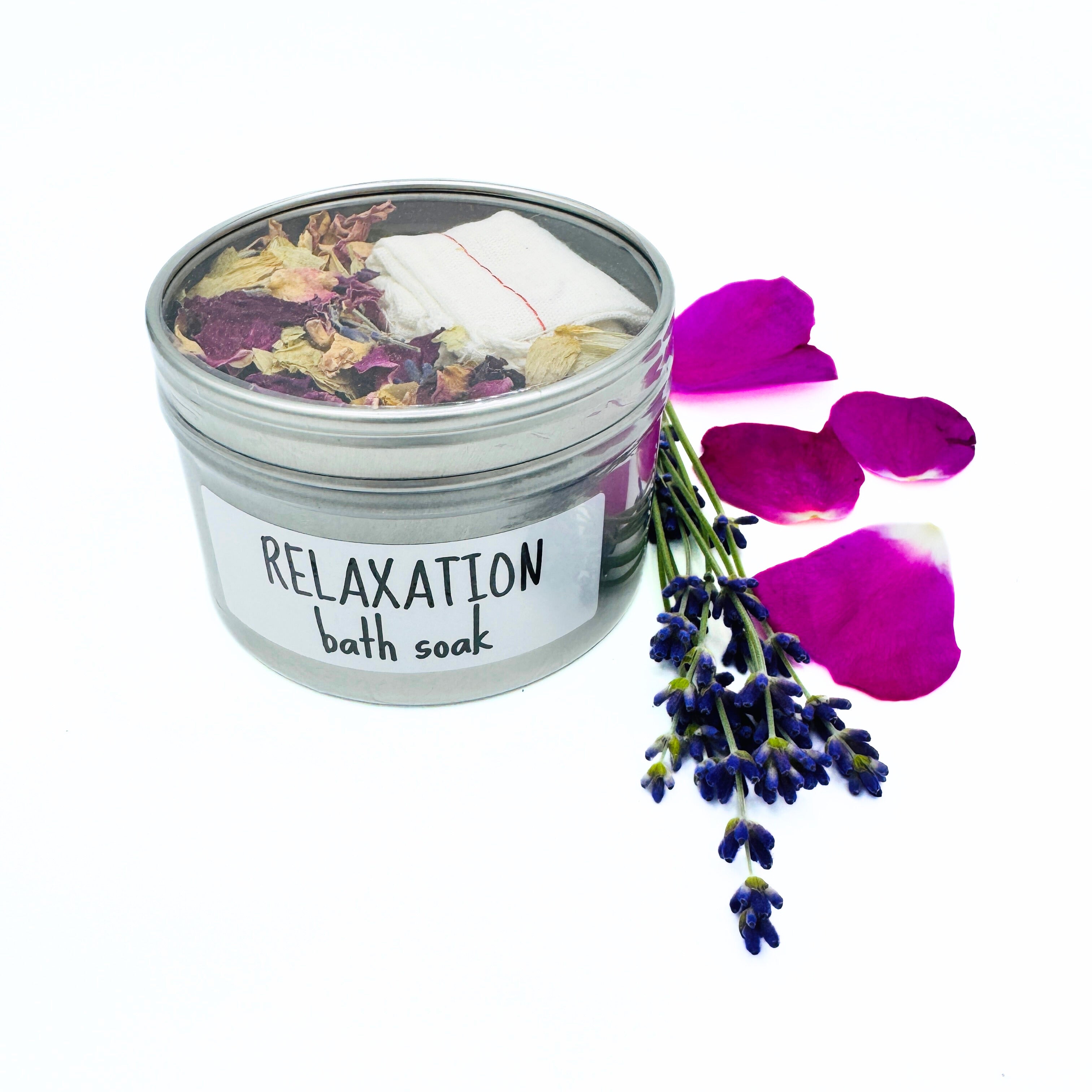 Relaxation Bath Soak - Herbal Bath Tea – Rooted Earth Farm + Apothecary