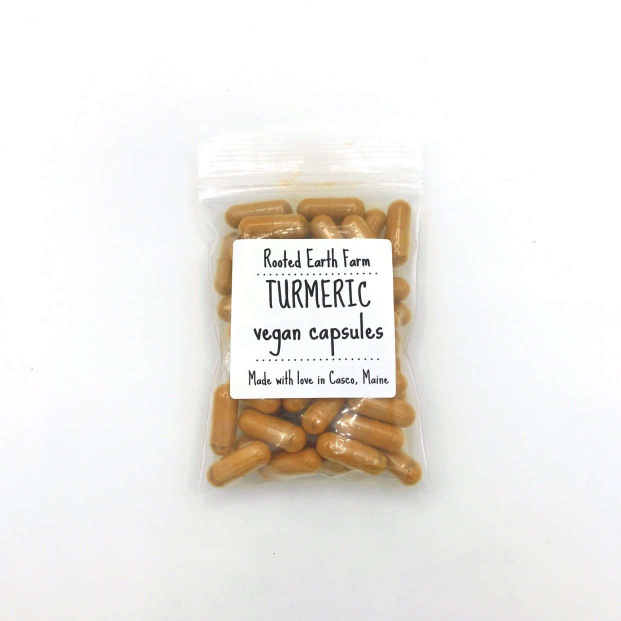 Turmeric Capsules - Vegan Turmeric Supplement – Rooted Earth Farm ...